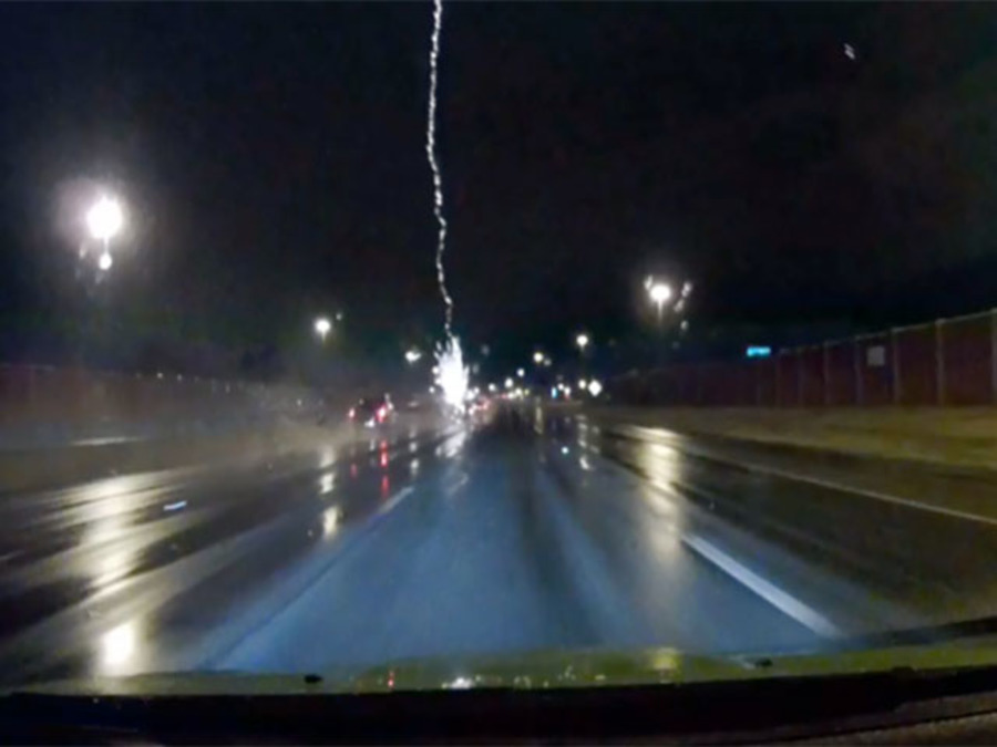 CRAZY VIDEO: Lightning strikes a car on I-90 - News 5 Cleveland