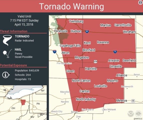 TORNADO WARNING: Stark, Summit, Portage counties - News 5 Cleveland
